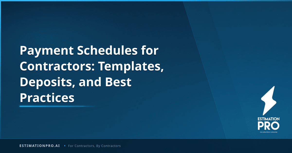 Payment Schedules for Contractors: Templates, Deposits, and Best ...