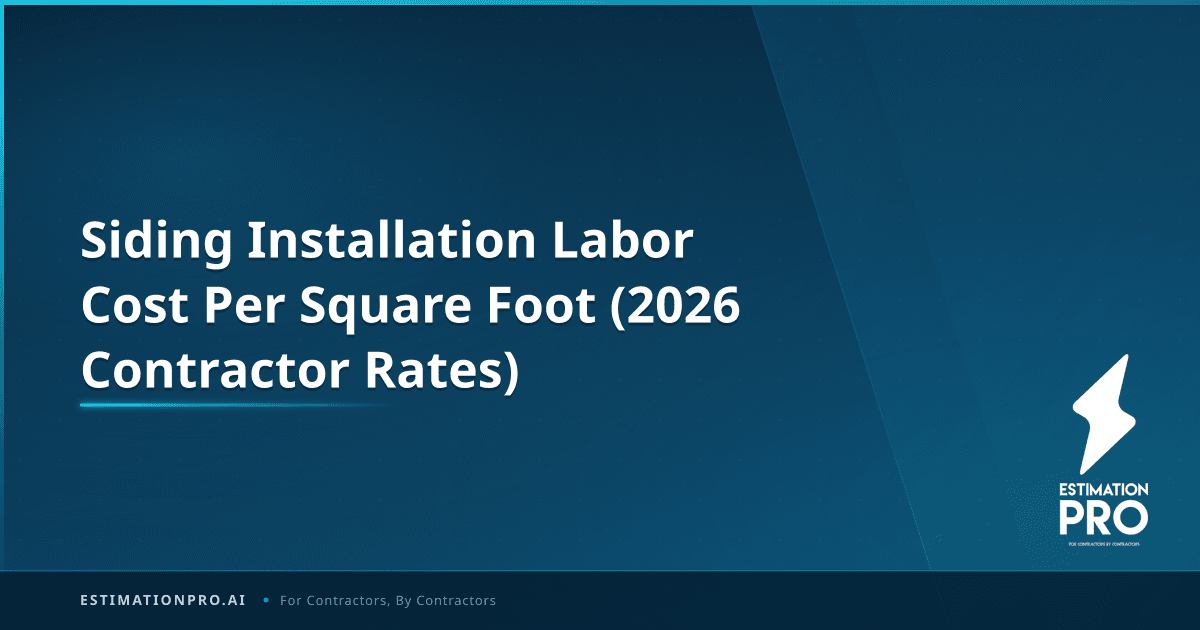 Siding Installation Labor Cost Per Square Foot (2026 Contractor Rates ...